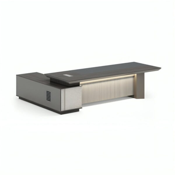 L-Shaped CEO Office Table - Aadinath Furniture